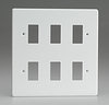 6 Gang Grid Plate - Premium White