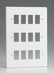 12 Gang Grid Plate - Premium White