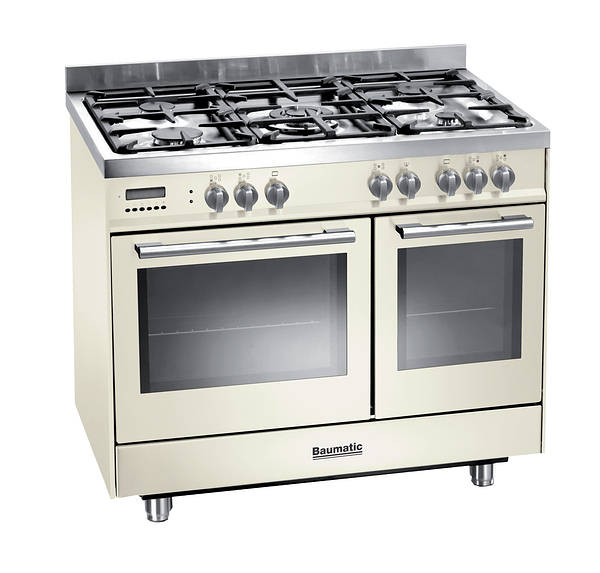 90cm Dual Fuel Twin Cavity Range Cooker - Ivory | Baumatic (BCD920IV)
